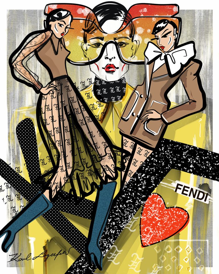 Karl Lagerfeld - His Impact on Fashion Illustrators - Draw A Dot ...