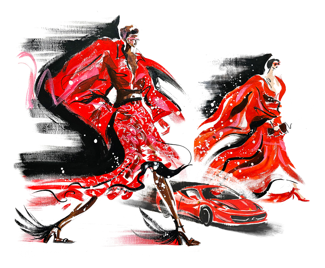Basia Rochowczyk x Ferrari S/S 2025 Runway Show - Draw A Dot | Toronto ...